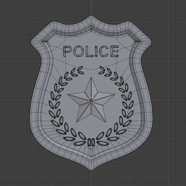 Police Badge 3D Model Game ready - Team 3d Yard