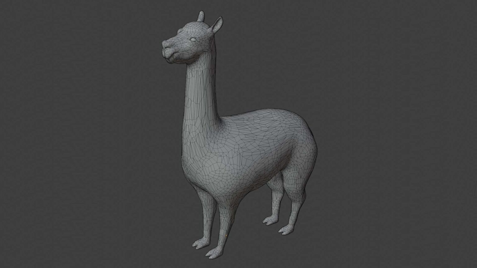 Llama 3D Model Rigged and Low Poly Game ready