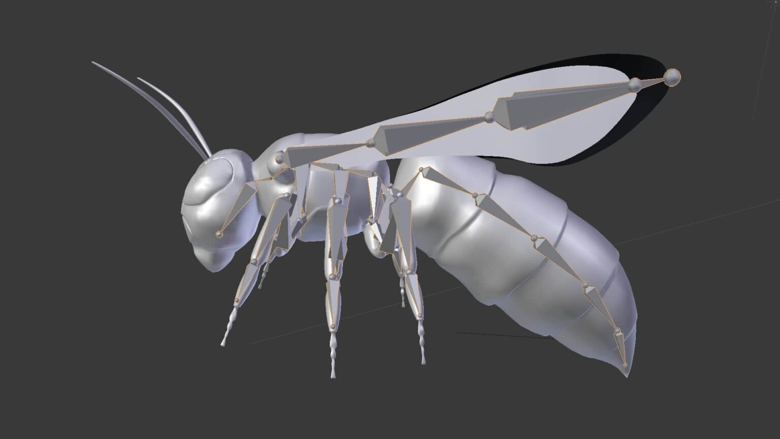 Wasp 3D Model Rigged and Low Poly Game ready - Team 3d Yard