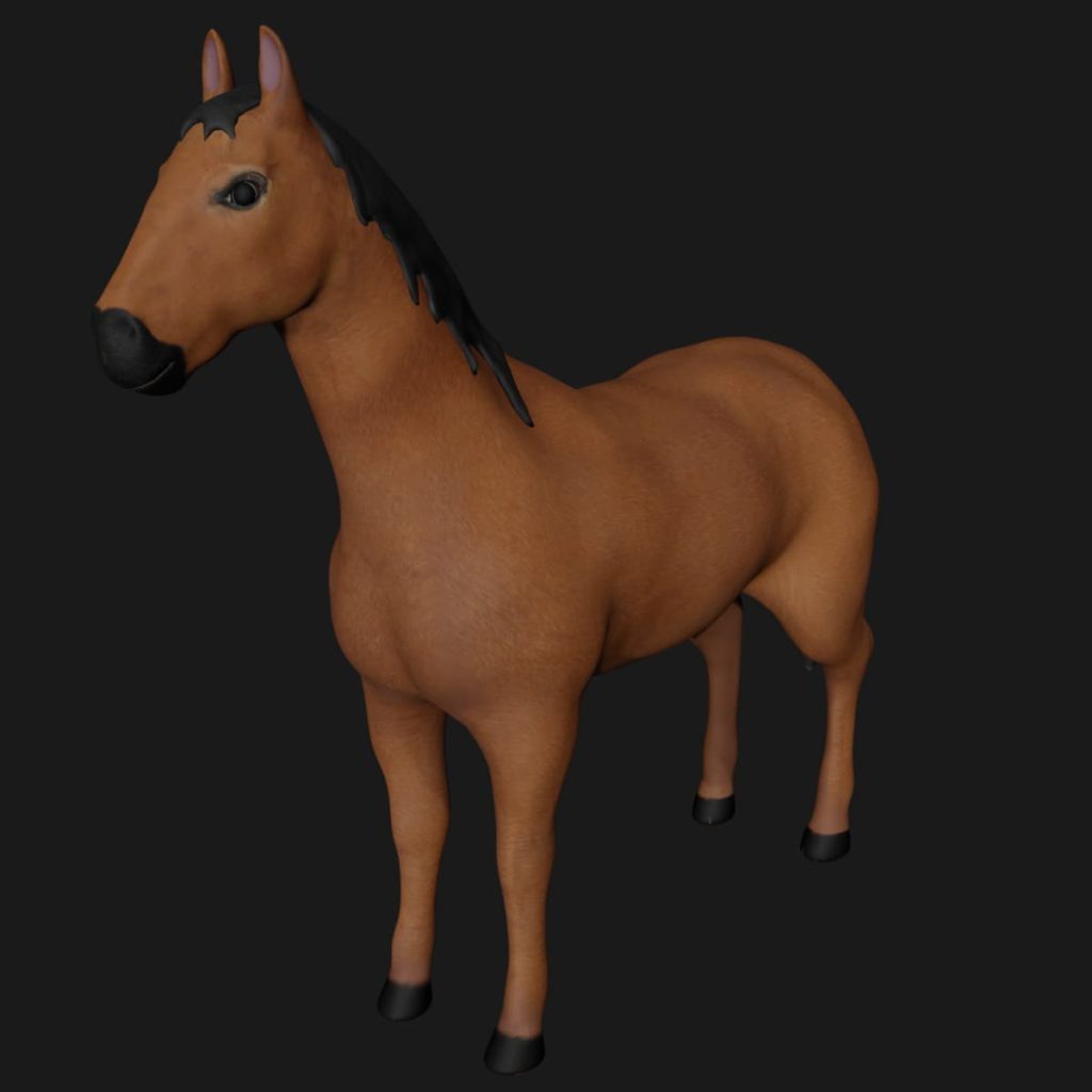 Horse 3D Model Rigged and Low poly Game ready - Team 3d Yard