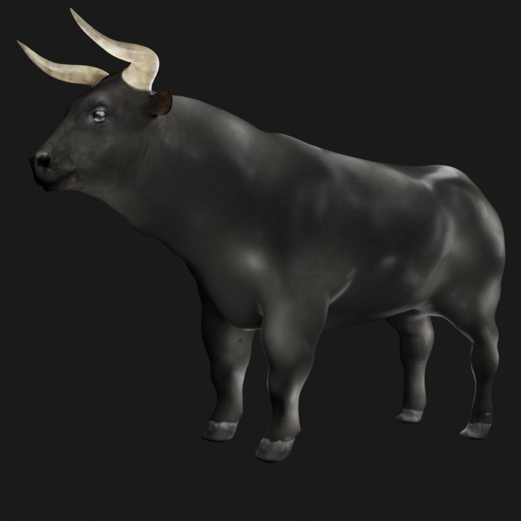 Black Bull 3D Model Rigged and Low Poly Game ready - Team 3d Yard