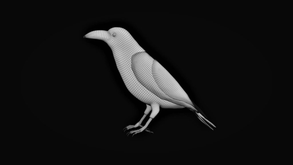 Raven Crow 3d model rigged and low poly 3d model - Team 3d Yard
