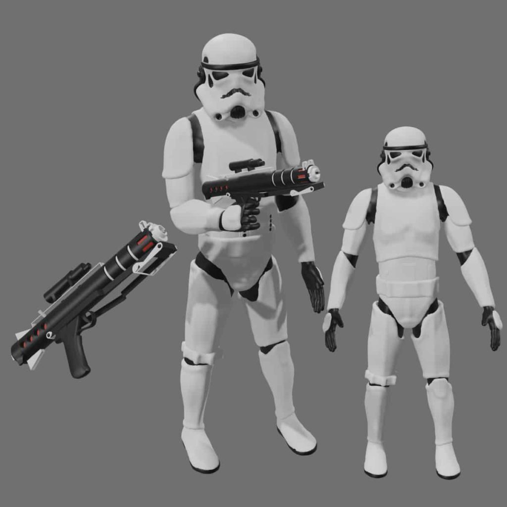 Stormtrooper 3D Model Rigged and Low Poly Game ready - Team 3d Yard