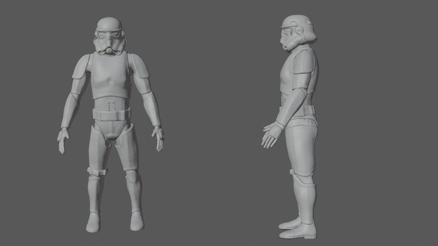 Stormtrooper 3D Model Rigged and Low Poly Game ready - Team 3d Yard