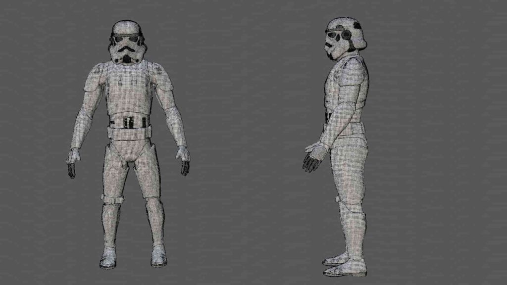 Stormtrooper 3D Model Rigged and Low Poly Game ready - Team 3d Yard