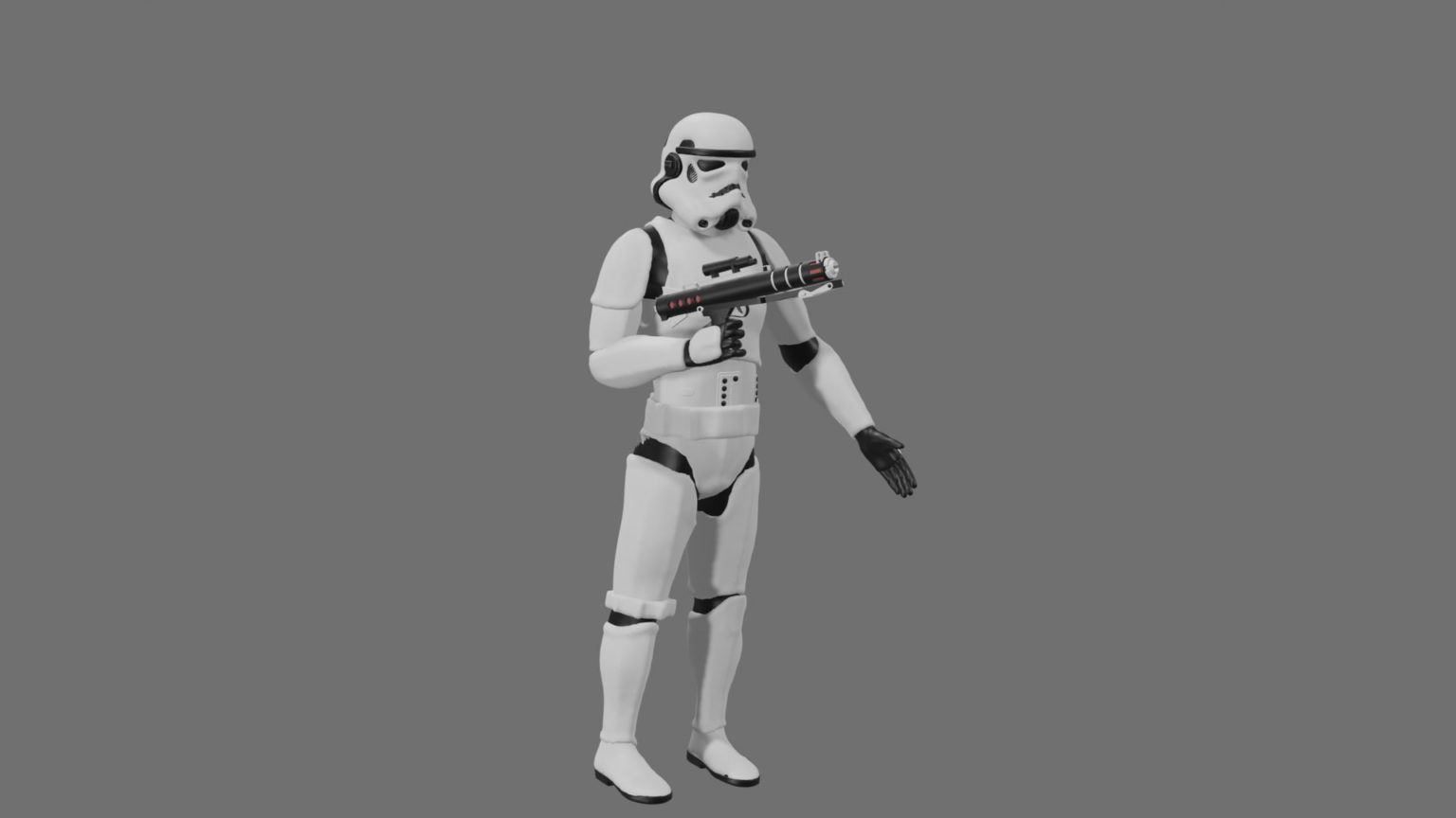 Stormtrooper 3D Model Rigged and Low Poly Game ready - Team 3d Yard