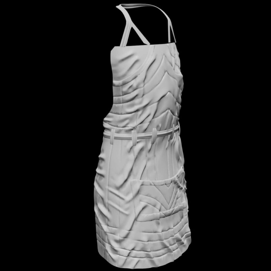 Apron 3d model Low Poly AR 3d Model - Team 3d Yard