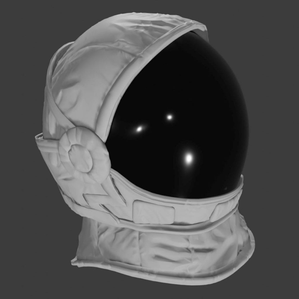 Astronaut helmet 3d model Low Poly AR 3d Model - Team 3d Yard