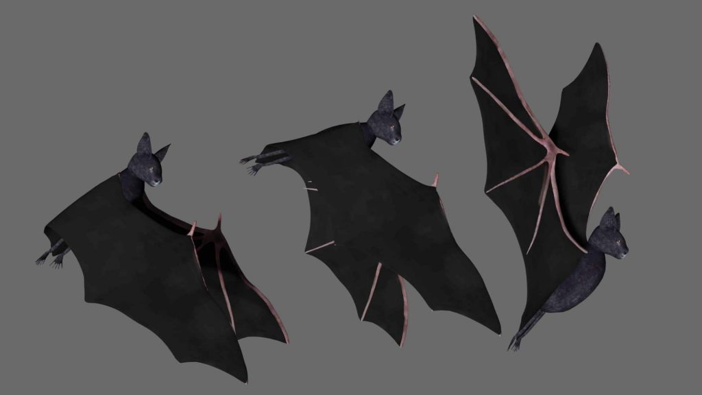 Bat 3d model Rigged and Low Poly - Team 3d Yard