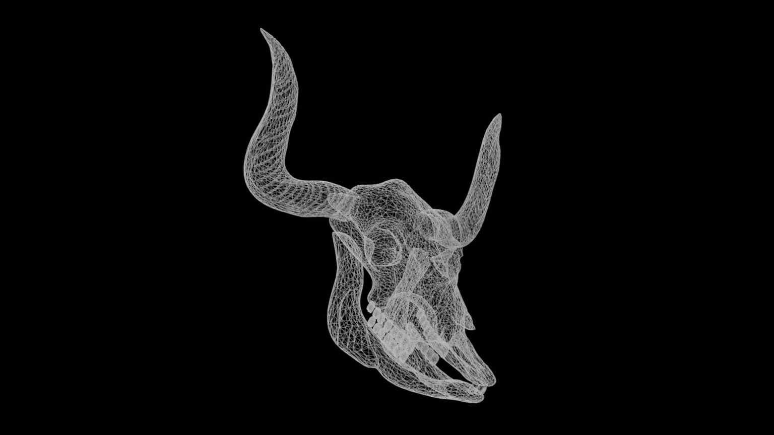 Bull skull 3d model Rigged and low poly Rigged AR - Team 3d Yard