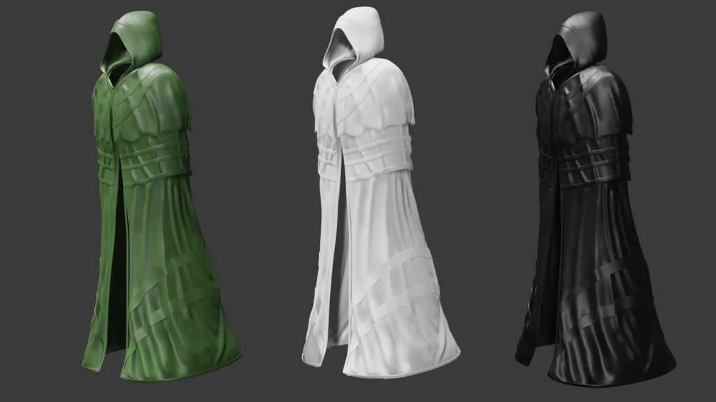 Cloak 3d model Low Poly AR 3D Model - Team 3d Yard
