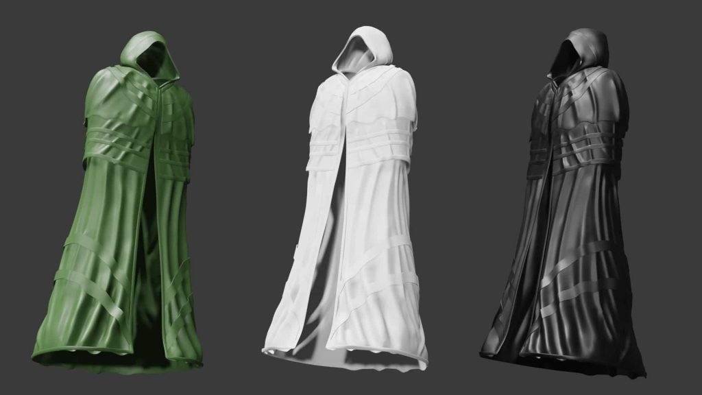 Cloak 3d model Low Poly AR 3D Model - Team 3d Yard