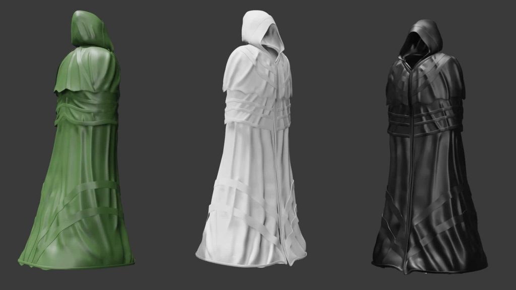 Cloak cape 3d model Low Poly AR 3D Model - Team 3d Yard