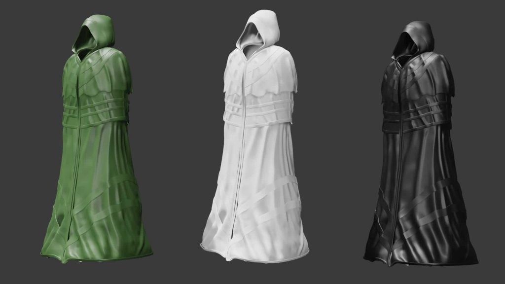 Cloak cape 3d model Low Poly AR 3D Model - Team 3d Yard