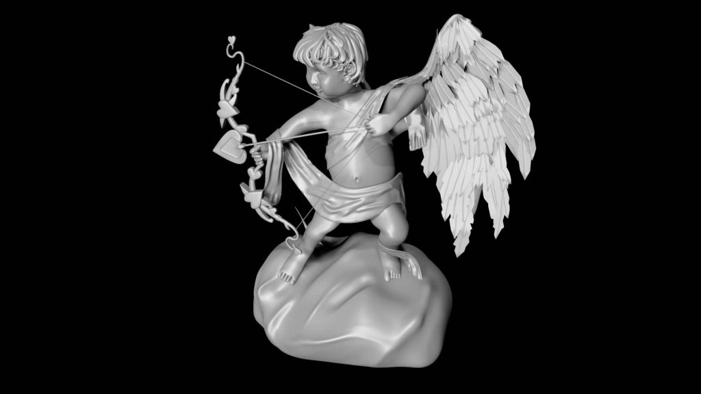 Cupid 3d model Low Poly AR 3d Model - Team 3d Yard