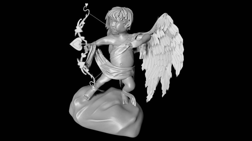 Cupid 3d model Low Poly AR 3d Model - Team 3d Yard
