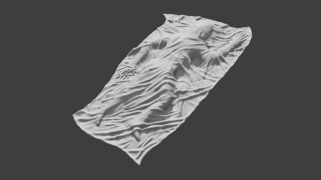 Dead corpse 3d model Low Poly AR 3D Model - Team 3d Yard