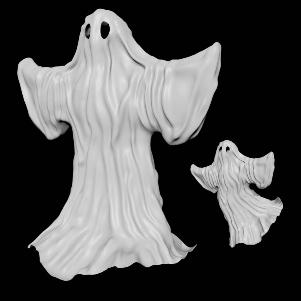 Ghost 3d model Low Poly AR 3D Model - Team 3d Yard