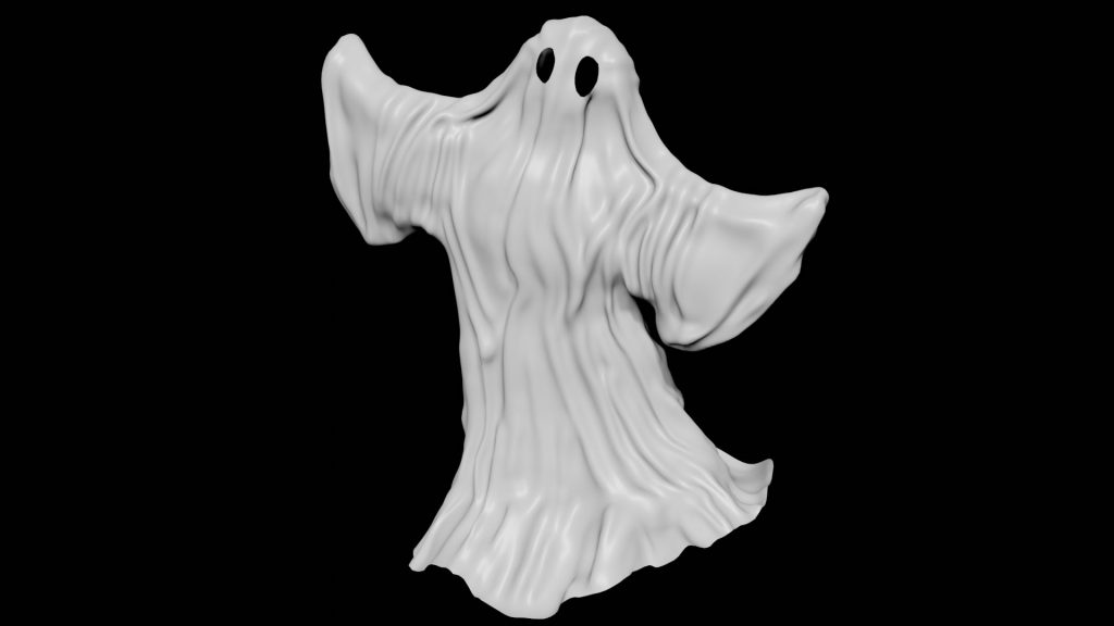Ghost 3d model Low Poly AR 3D Model - Team 3d Yard