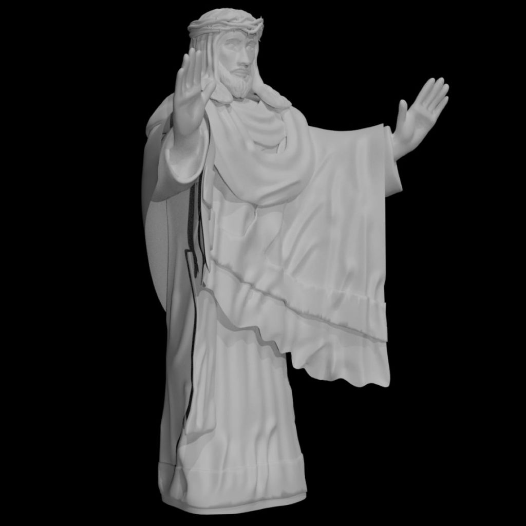 Jesus statue 3d model Low Poly AR 3d Model - Team 3d Yard