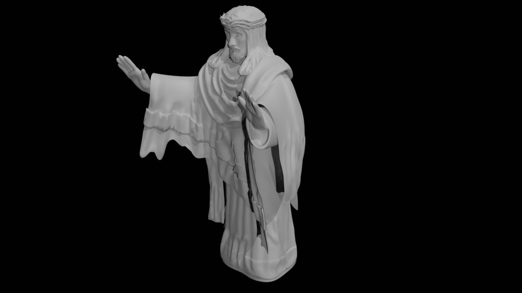 Jesus statue 3d model Low Poly AR 3d Model - Team 3d Yard