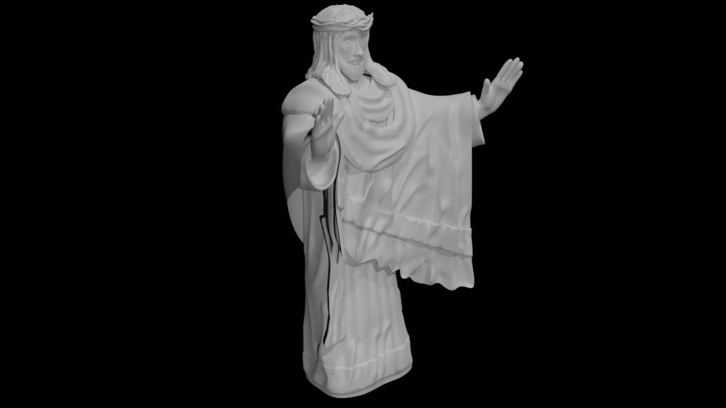 Jesus statue 3d model Low Poly AR 3d Model - Team 3d Yard