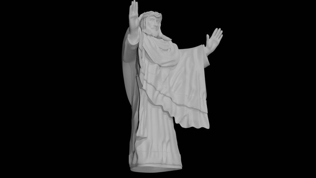 Jesus statue 3d model Low Poly AR 3d Model - Team 3d Yard
