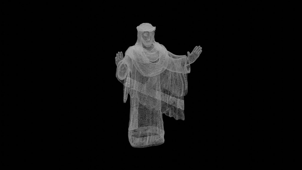Jesus statue 3d model Low Poly AR 3d Model - Team 3d Yard