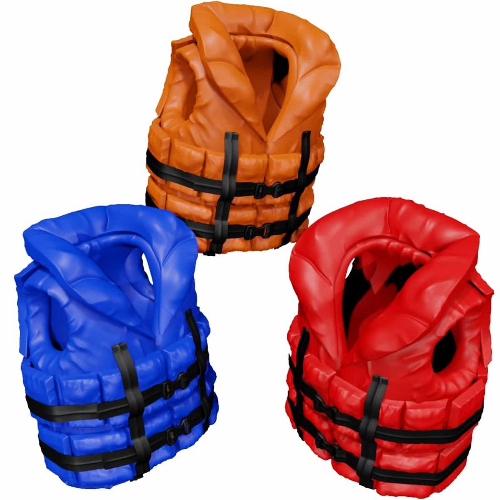 Life jacket 3d model Low Poly AR 3D Model - Team 3d Yard