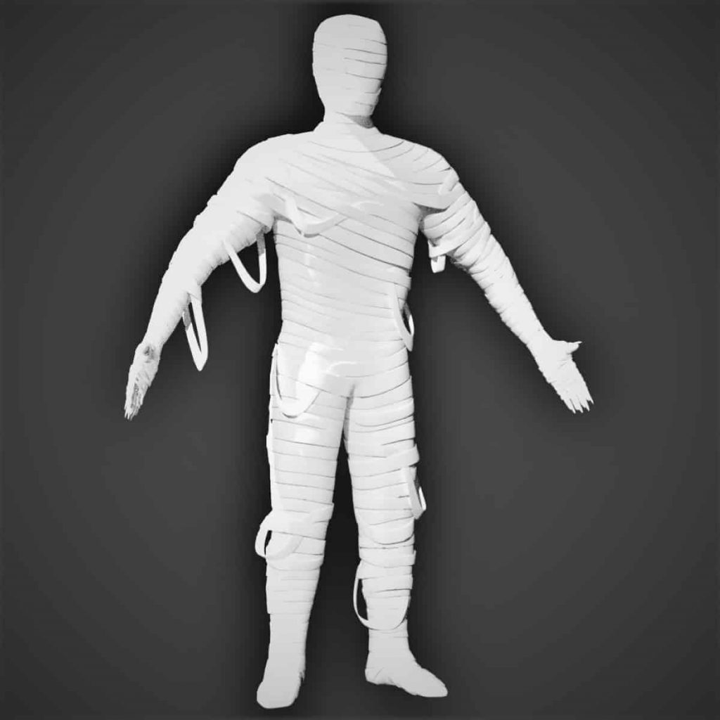 Mummy 3d model Low Poly AR 3D Model - Team 3d Yard