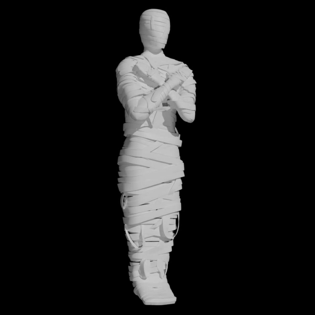 Mummy 3d model Low Poly AR 3D Model - Team 3d Yard