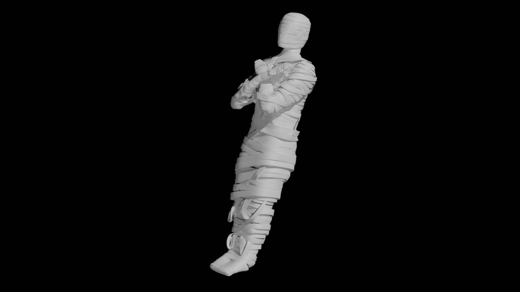 Mummy 3d model Low Poly AR 3D Model - Team 3d Yard