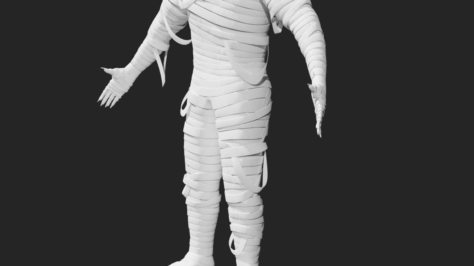 Mummy 3d model Low Poly AR 3D Model - Team 3d Yard