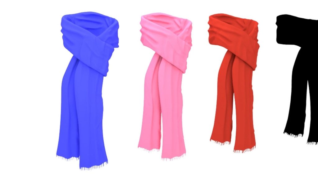 Scarf 3d model Low Poly AR 3d Model - Team 3d Yard