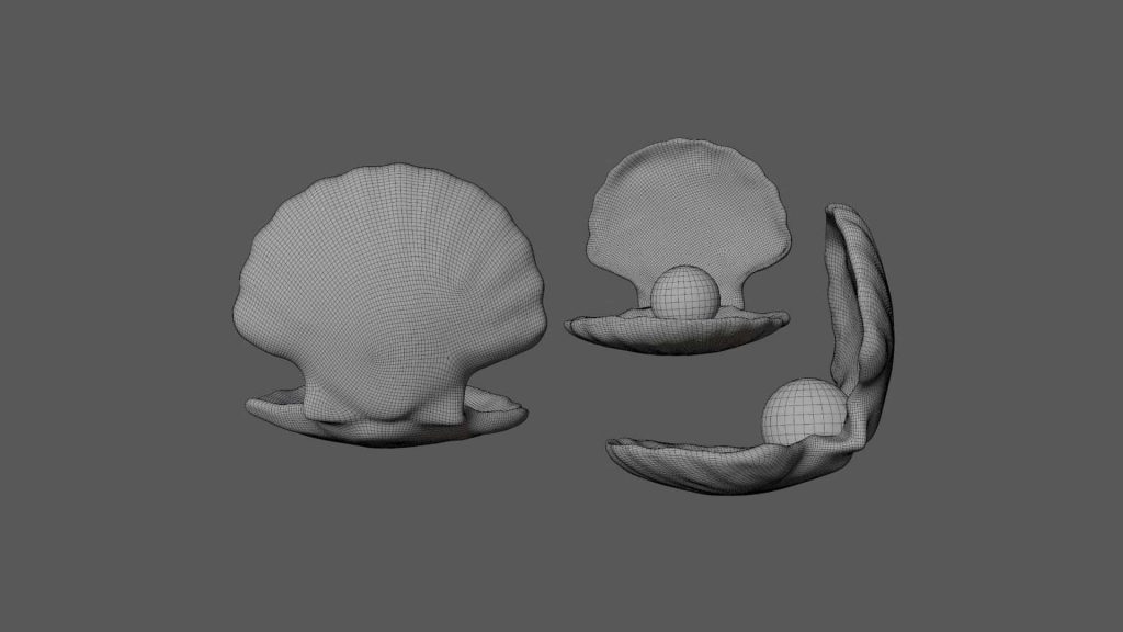 Sea shell 3d model Low Poly AR 3D Model - Team 3d Yard