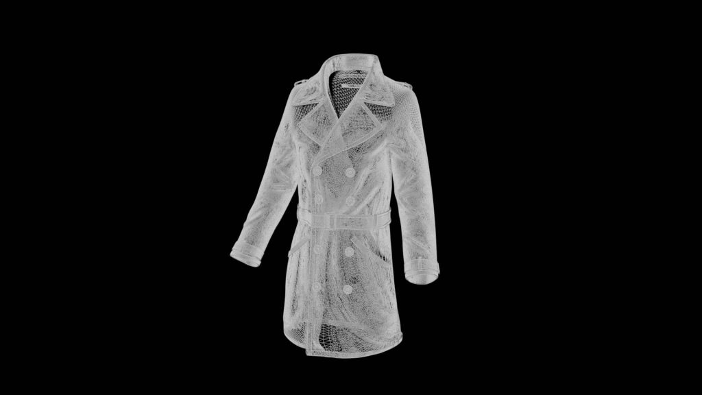 Trench coat 3d model Low Poly AR 3D Model - Team 3d Yard
