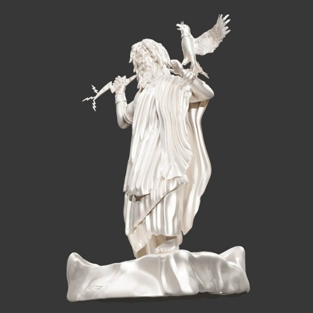 Zeus Statue 3d model Low Poly AR 3d Model - Team 3d Yard