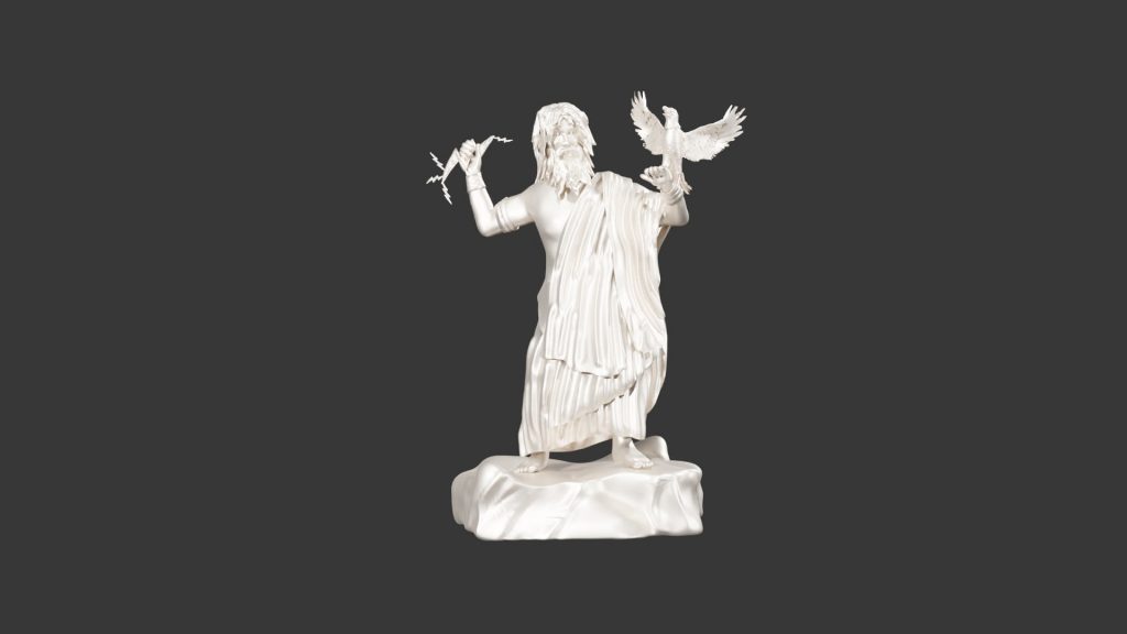 Zeus Statue 3d model Low Poly AR 3d Model - Team 3d Yard