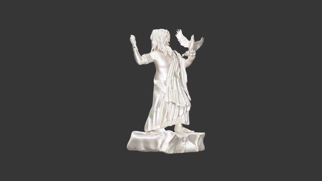 Zeus Statue 3d model Low Poly AR 3d Model - Team 3d Yard