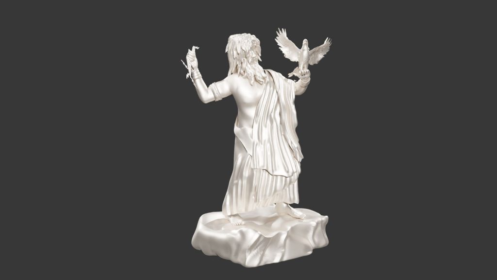 Zeus Statue 3d model Low Poly AR 3d Model - Team 3d Yard