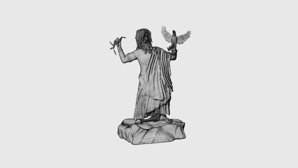 Zeus Statue 3d model Low Poly AR 3d Model - Team 3d Yard