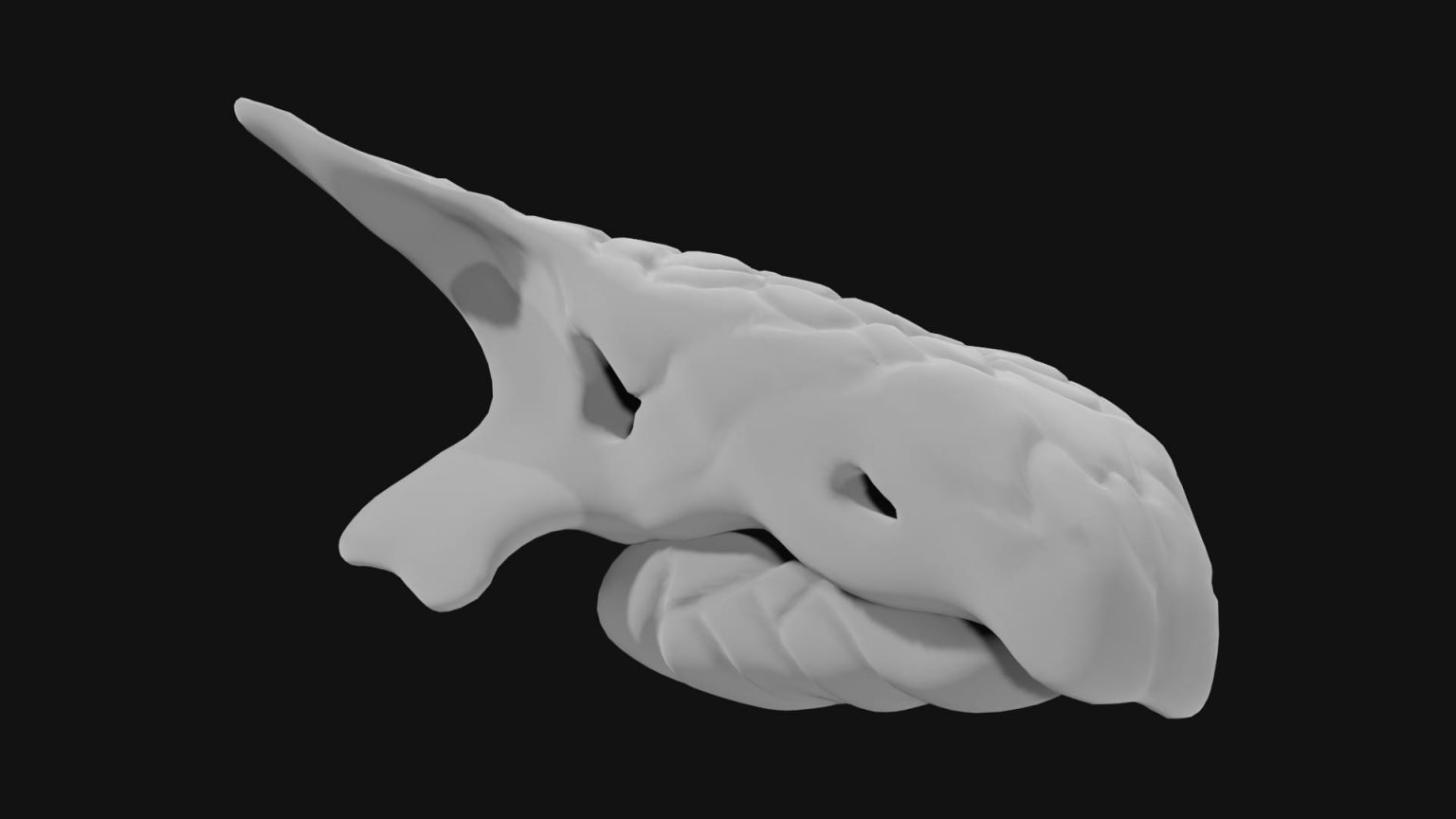 Ankylosaurus Skull 3d model Low Poly