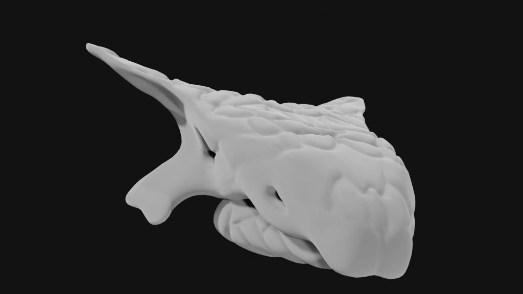 Ankylosaurus Skull 3d model Low Poly