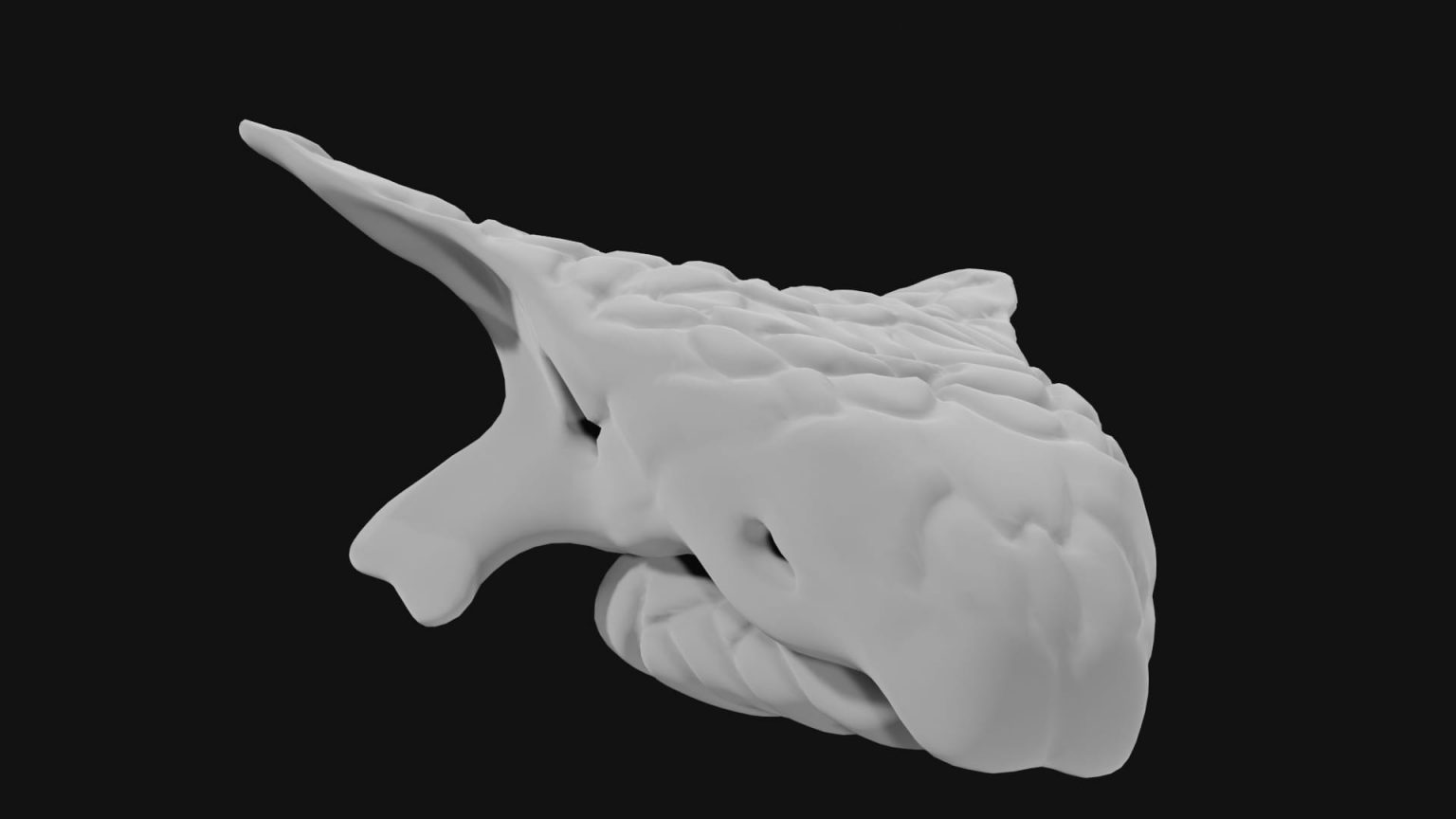 Ankylosaurus Skull 3d model Low Poly